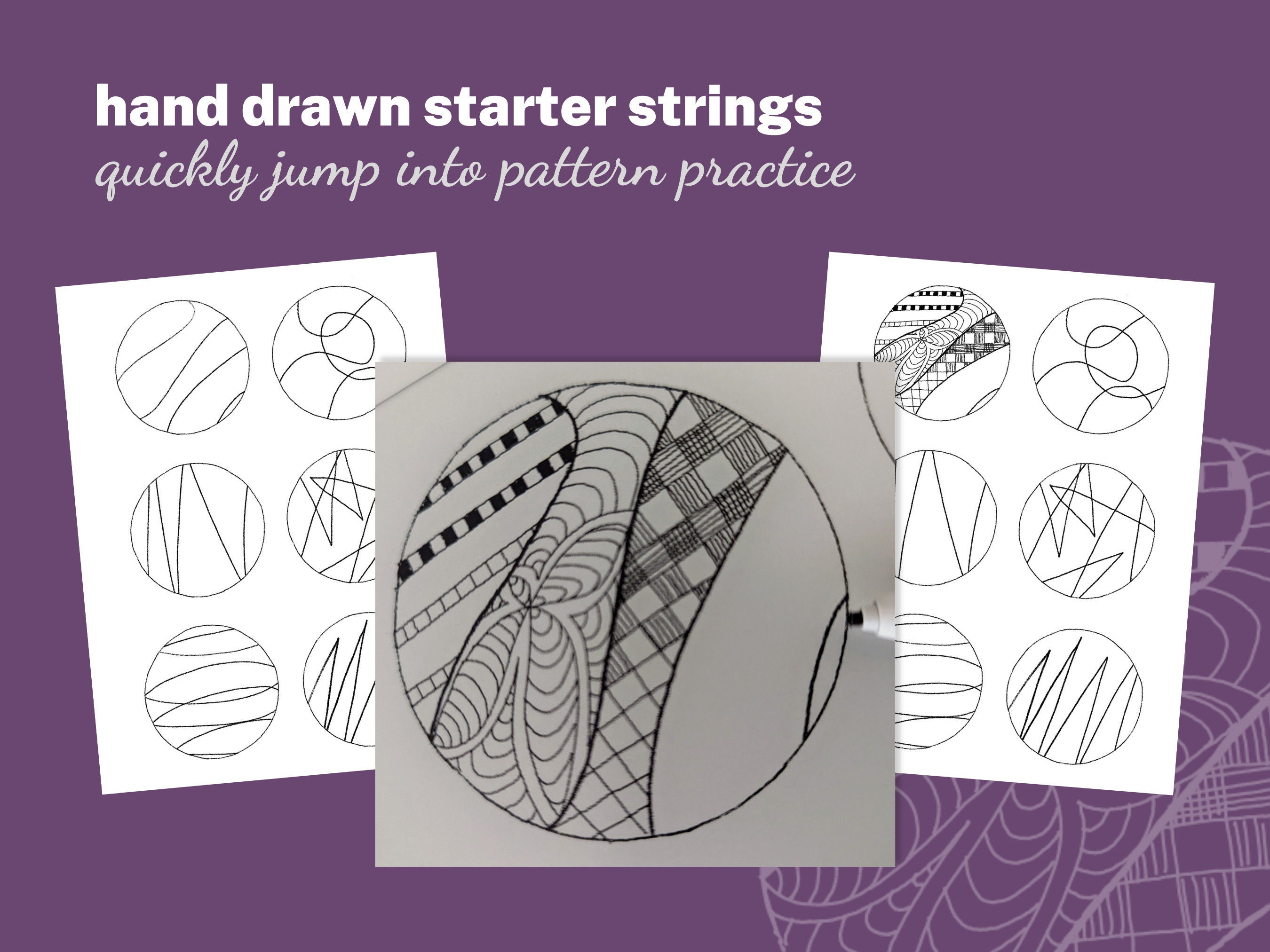 Practice Workbook for Pattern Drawing - PNG Templates AND Pdfs for ...