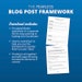Blog Post Writing Printable Fillable PDF Template Easy Blogging ...