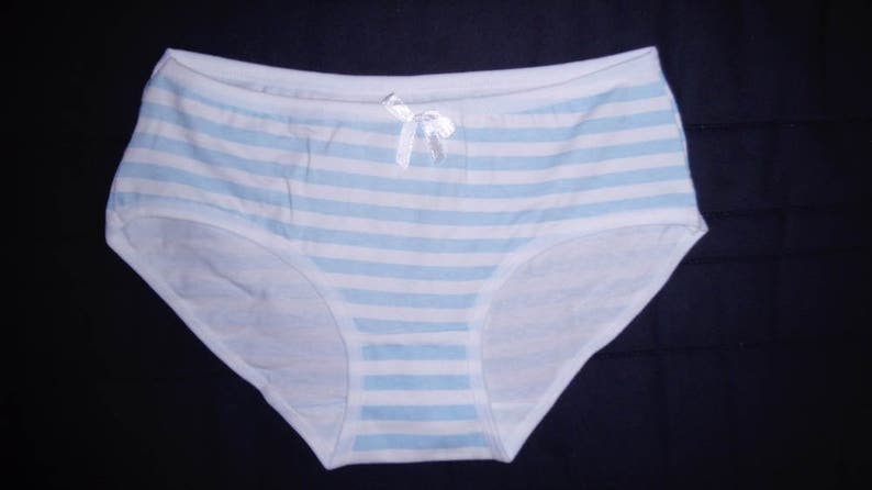 Cosplay Panties Blue And White Striped Underwear Bikini Etsy Canada