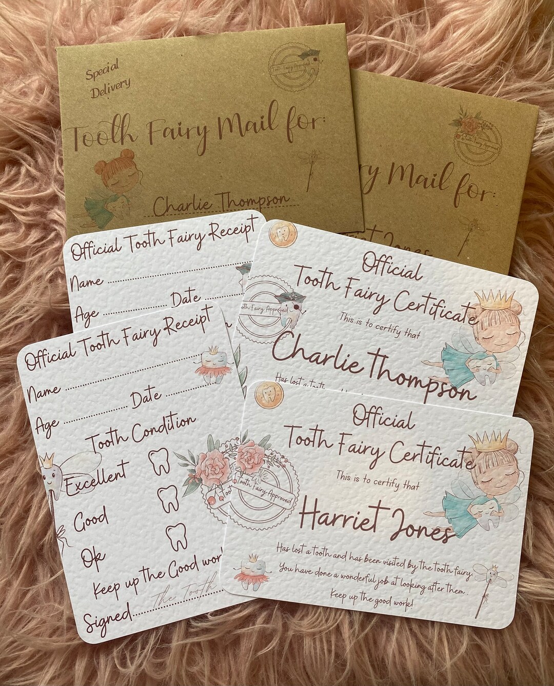 Magical Personalised Tooth Fairy Certificate and Report Card Children's ...