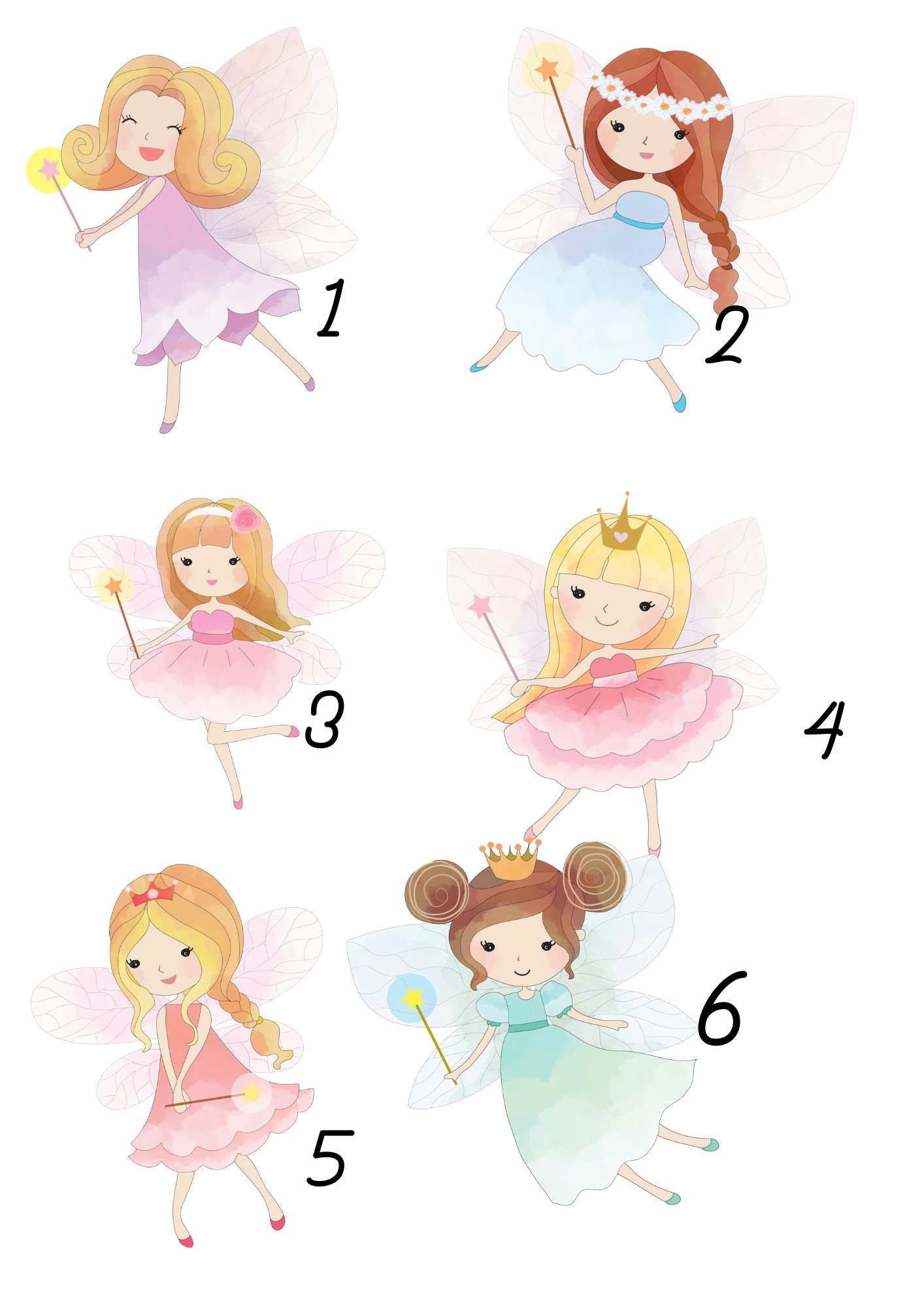 Fairy Nursery Prints-set of 4 - Magical Colour Fairies -fairy Wands ...