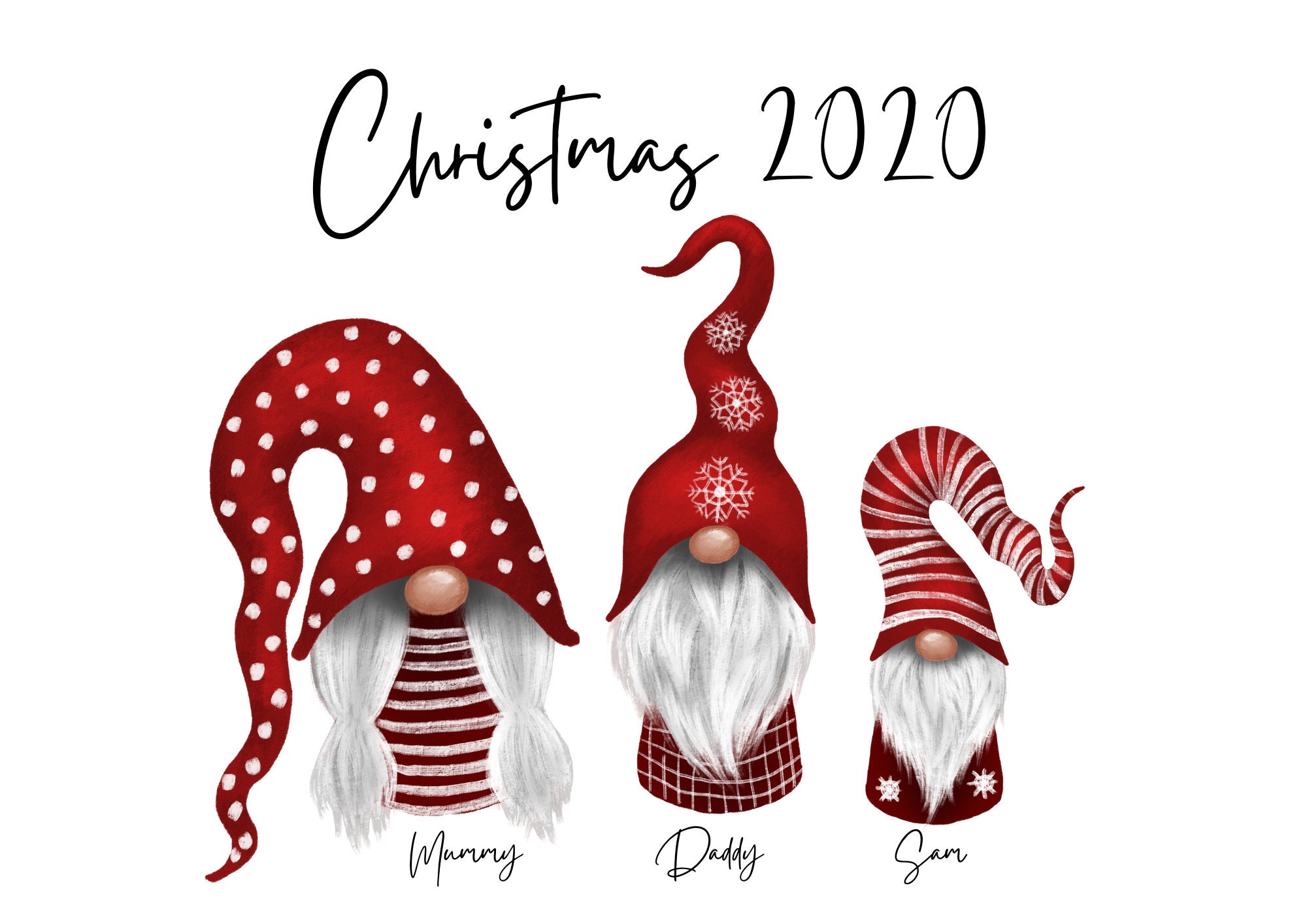 Personalised Gnome Christmas Word Art Gift Print Gonk Nordic - Etsy UK