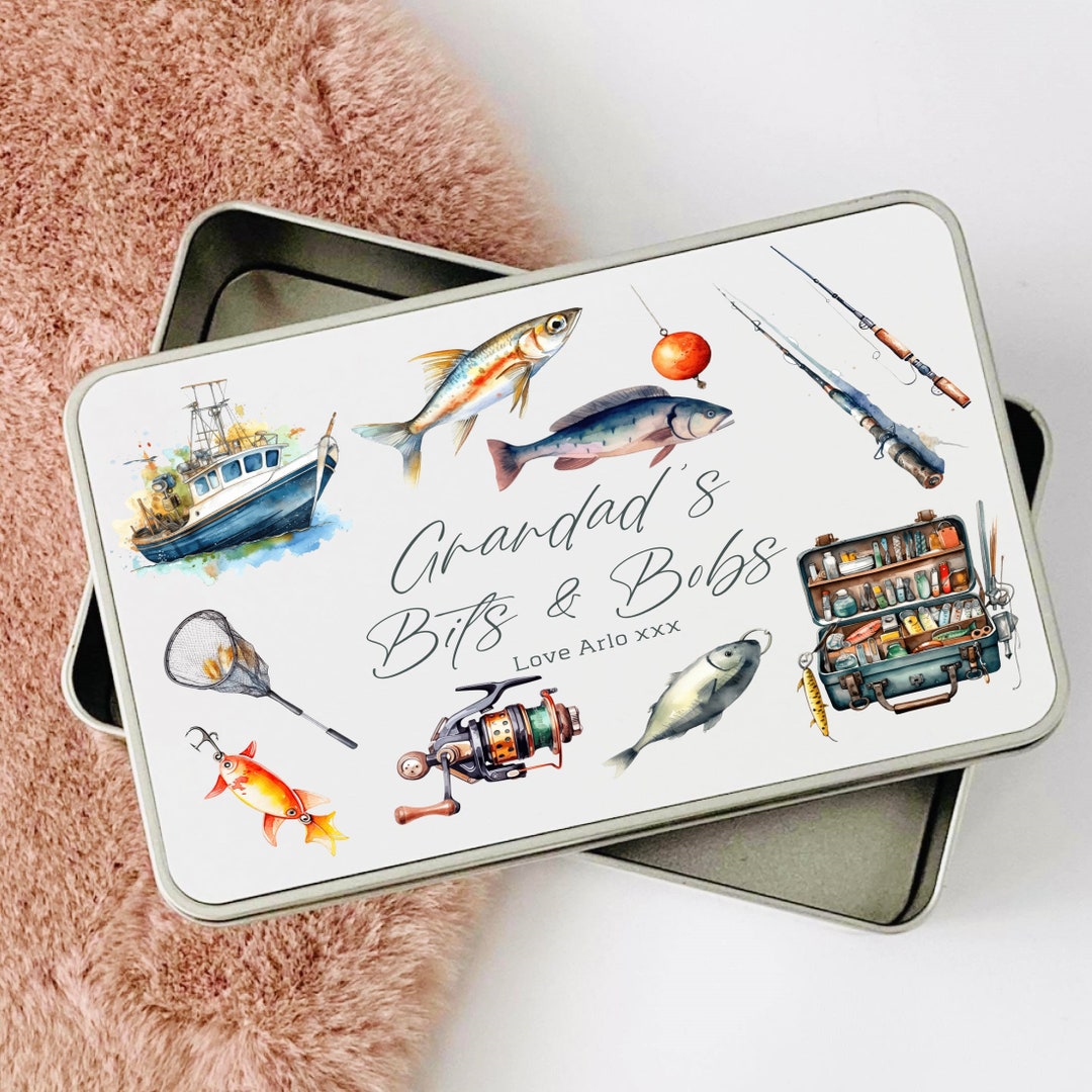 Personalised Fishing Gift Tin - Gift for Keen Fisher- Gift for Dad ...