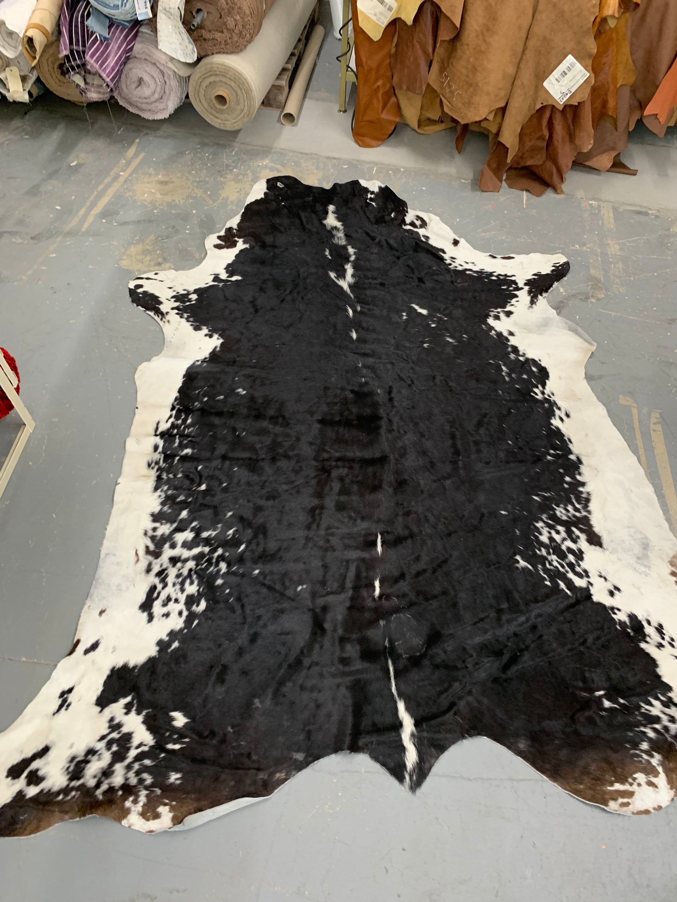 Hair on Cowhide - **black & White** - Etsy