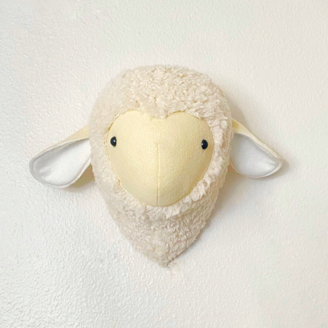 Faux Taxidermy Lamb, Lamb Head Nursery Decor, Lamb Head Taxidermy, Faux ...