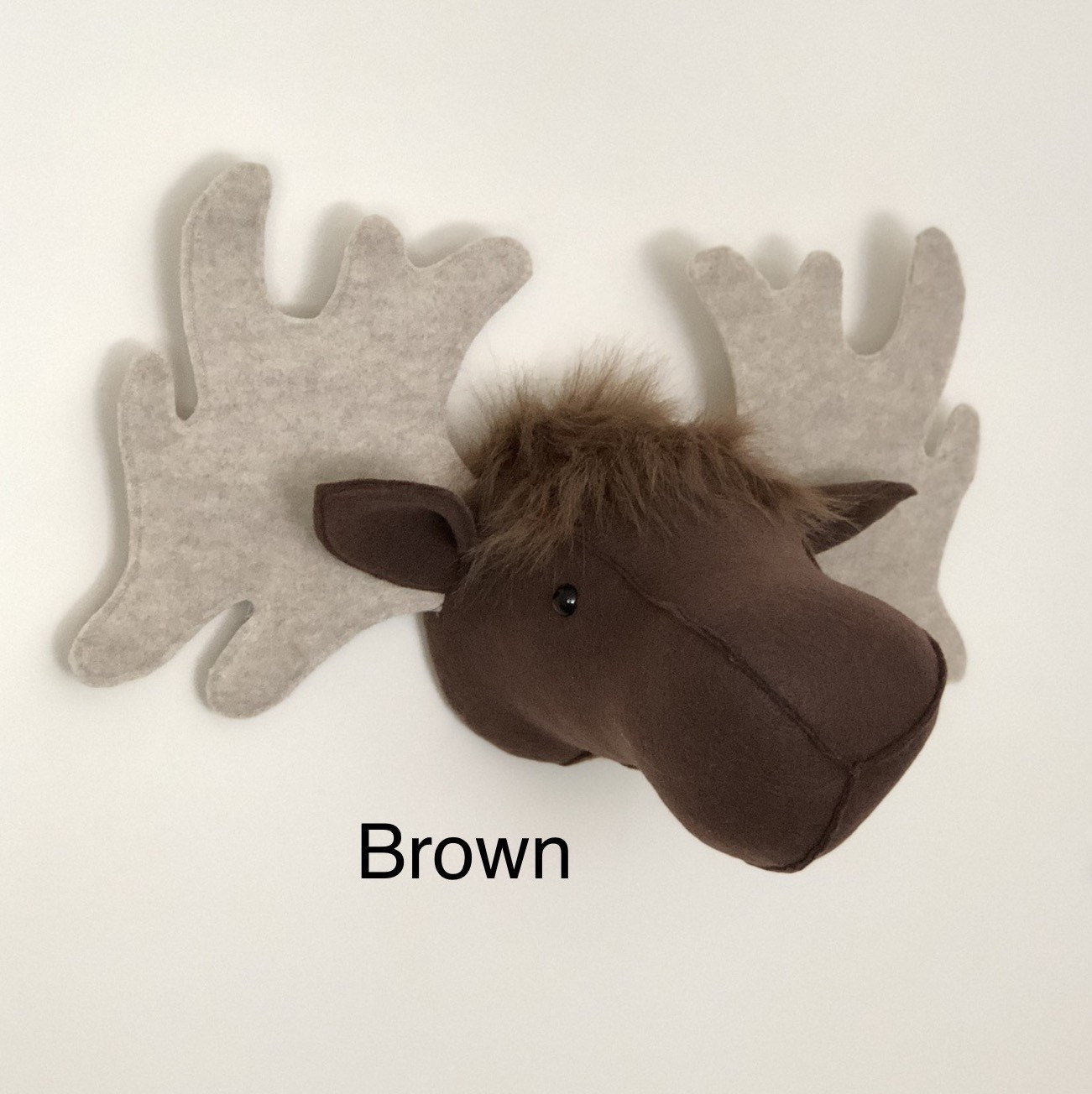 Plush Moose Head, Faux Taxidermy Moos Head, Moose Head Decor, Moose ...