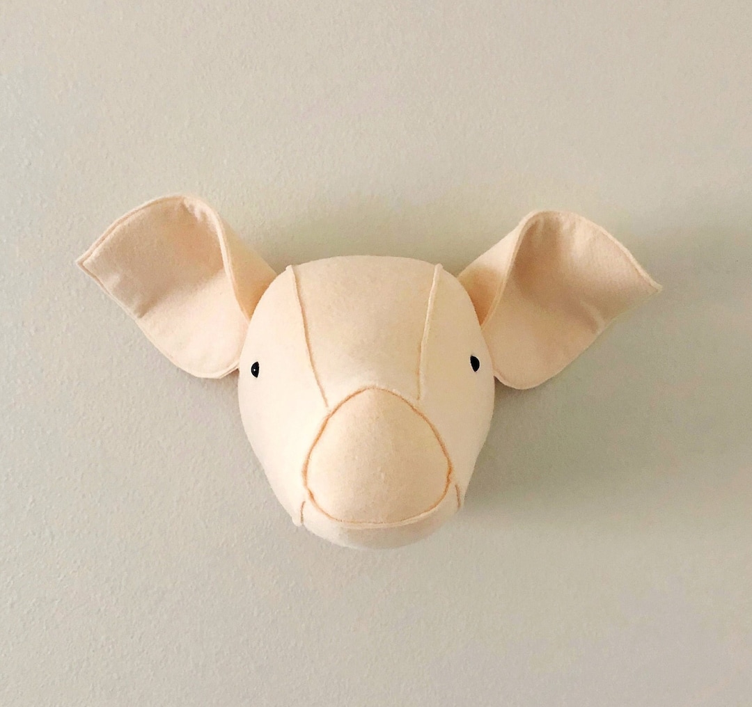 Pig Head Decor, Pig Head Decor, Pig Nursery, Pig Nursery Decor, Pig ...