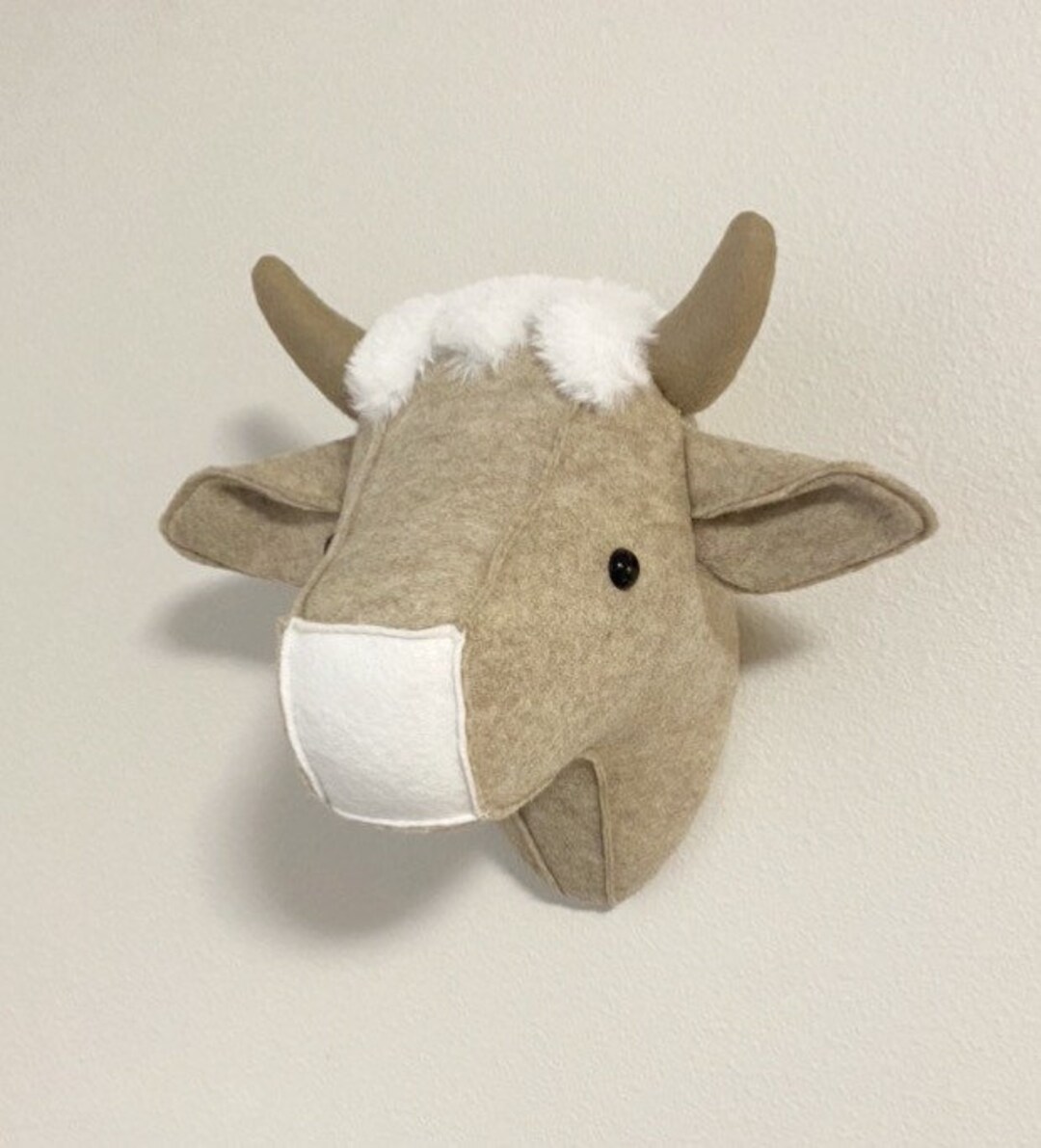 Faux Taxidermy Cow, Cow Head Nursery Decor, Cow Head Taxidermy, Faux ...