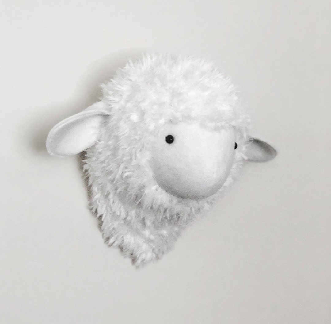 Lamb Wall Decoration, Baby Lamb Head, Lamb Nursery Decor, Baby Lamb ...