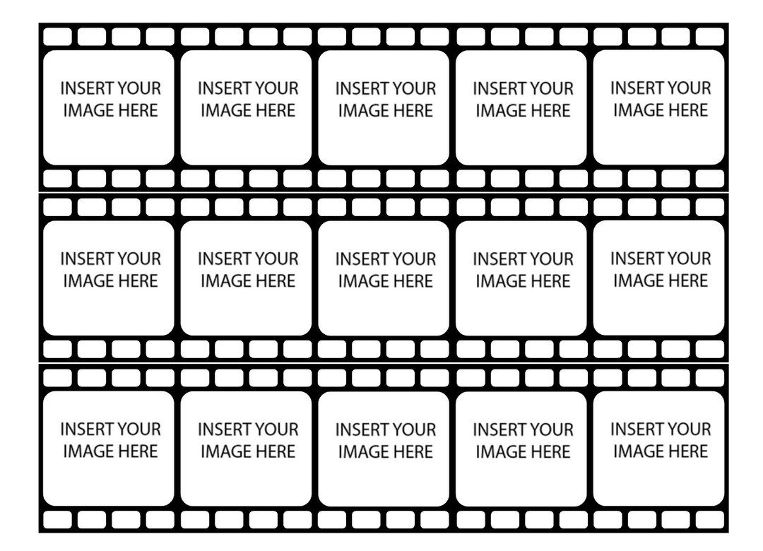 Editable Canva Edible Image Filmstrip Template A4 - Etsy