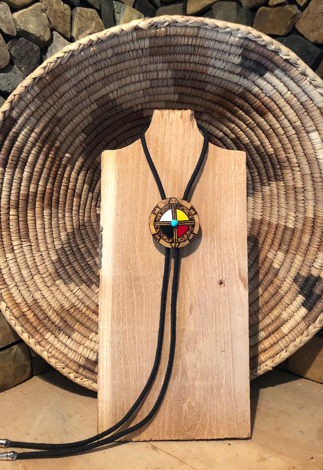 Turtle Medicine Wheel Gourd Bolo Tie - Etsy