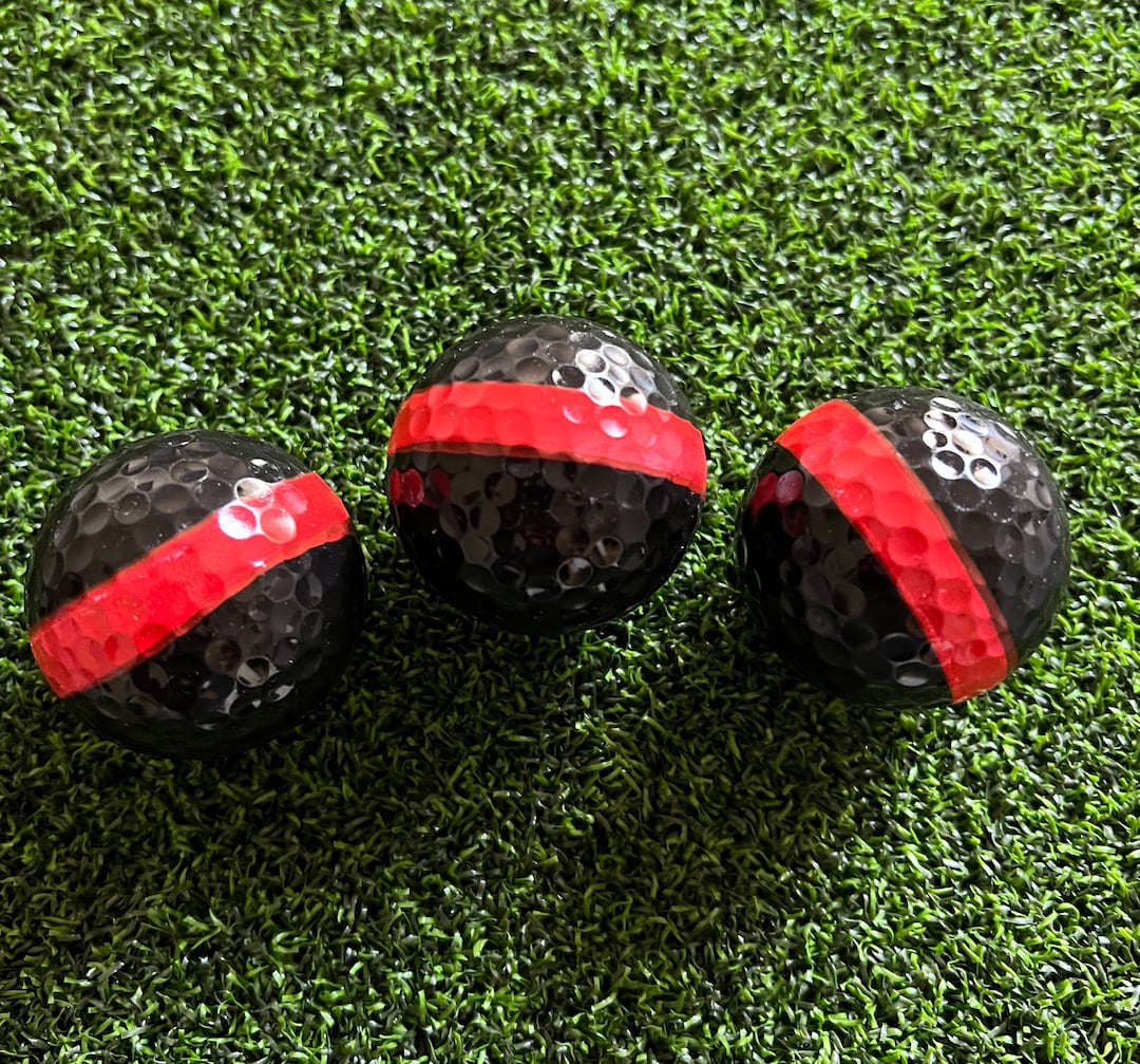 Firefighter First Responder Golfballs 3 Pack Thin Red Line - Etsy