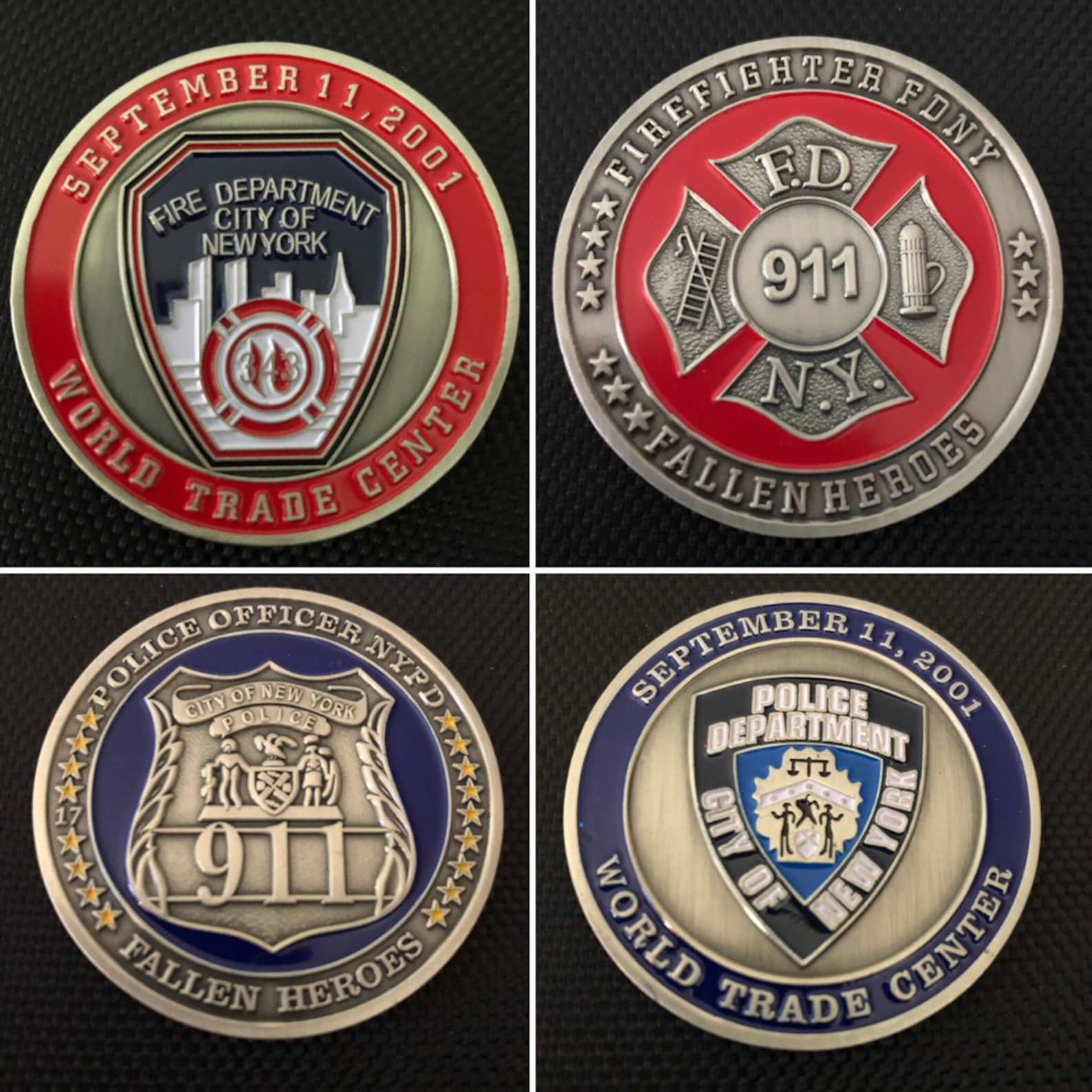 First Responder Challenge Coins NYPD & FDNY New York Police Firefighter ...