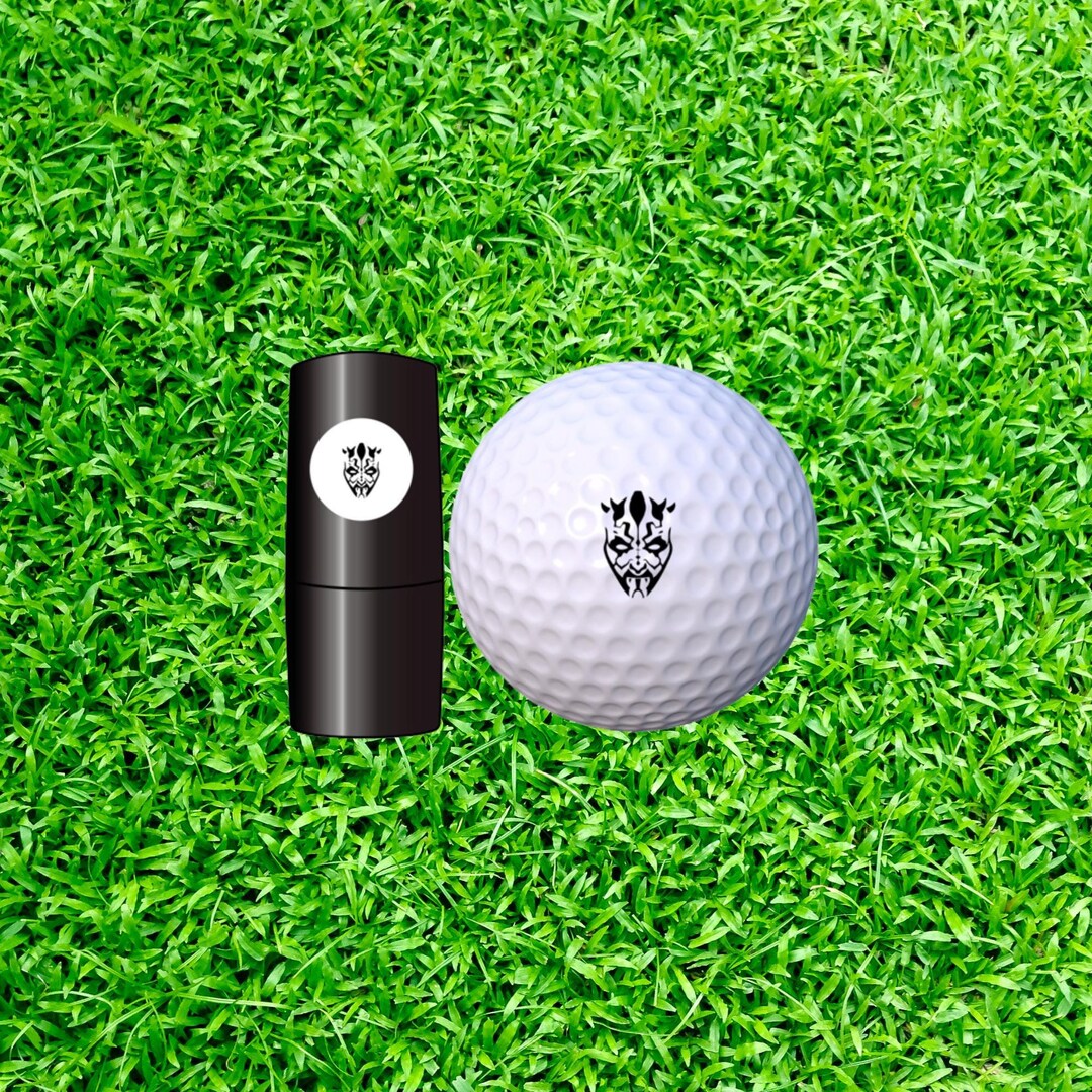 Golf Ball Stamp Maul Design Permanent Black Ink Waterproof - Etsy