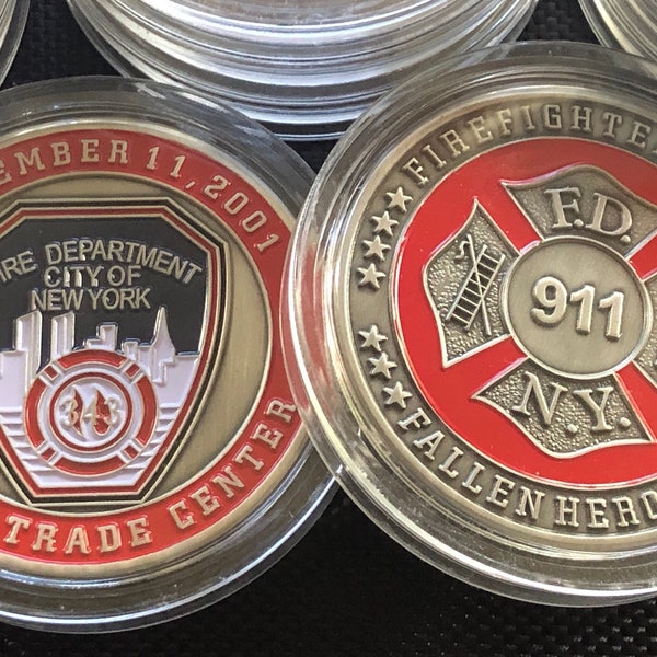 Firefighter Challenge Coin Display - Etsy