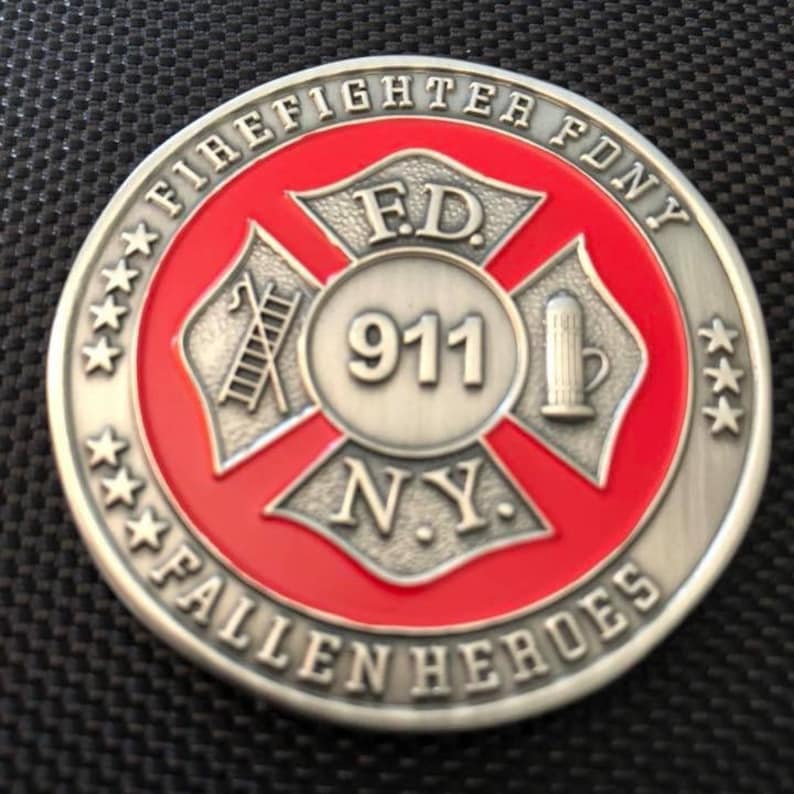 FDNY Firefighter First Responder Challenge Coin 911 - Etsy FDNY Firefighter First Responder Challenge Coin 911 - Etsy