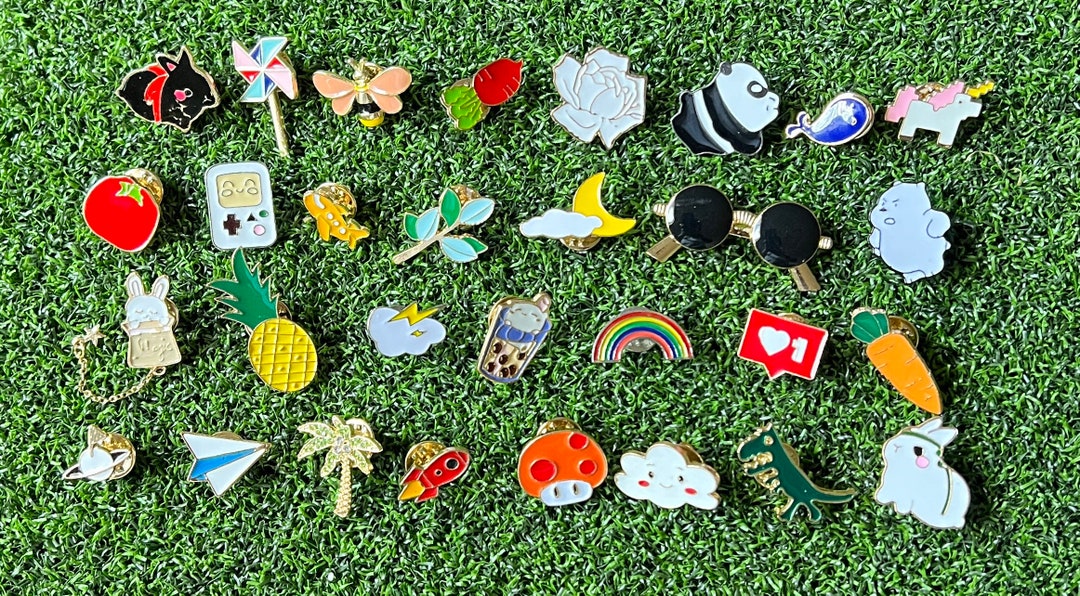 30 Enamel Pin Packs Fun Happy Designs Bulk Lot - Etsy