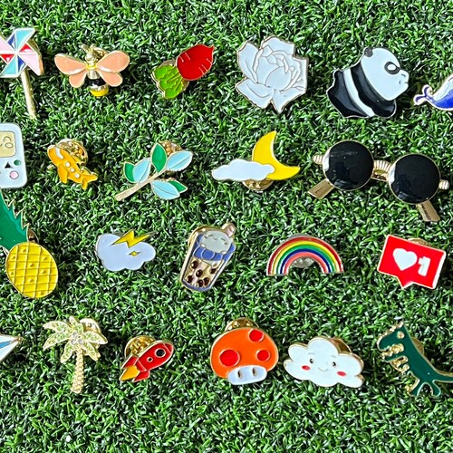 30 Enamel Pin Packs Fun Happy Designs Bulk Lot - Etsy