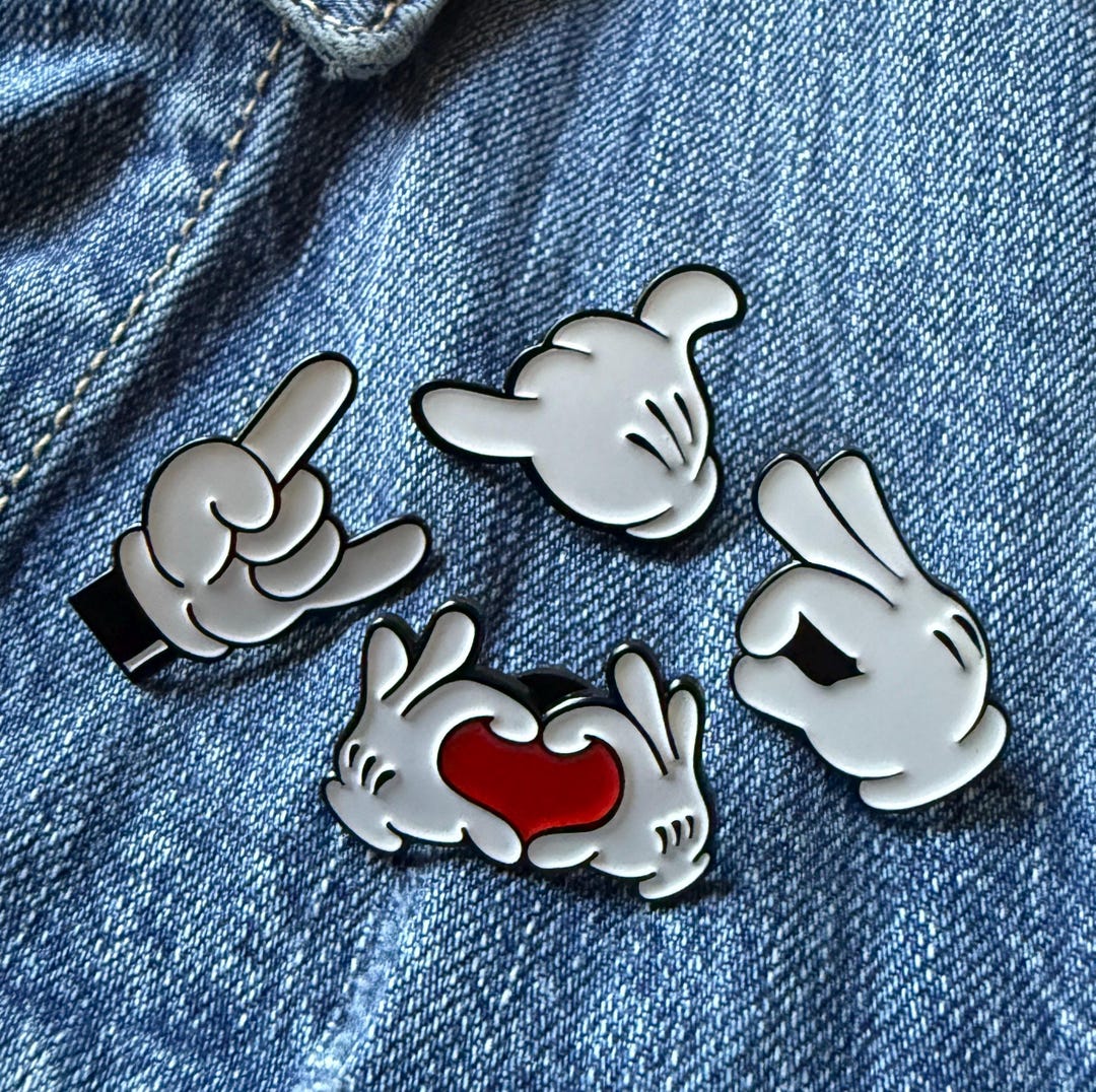 Enamel Pin Cartoon Hands Custom Pins for Jackets Backpacks and Crafts ...