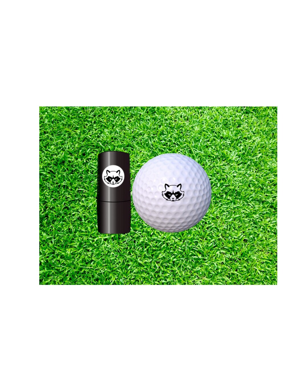 Golf Ball Stamp Angry Raccoon Permanent Ink Waterproof - Etsy