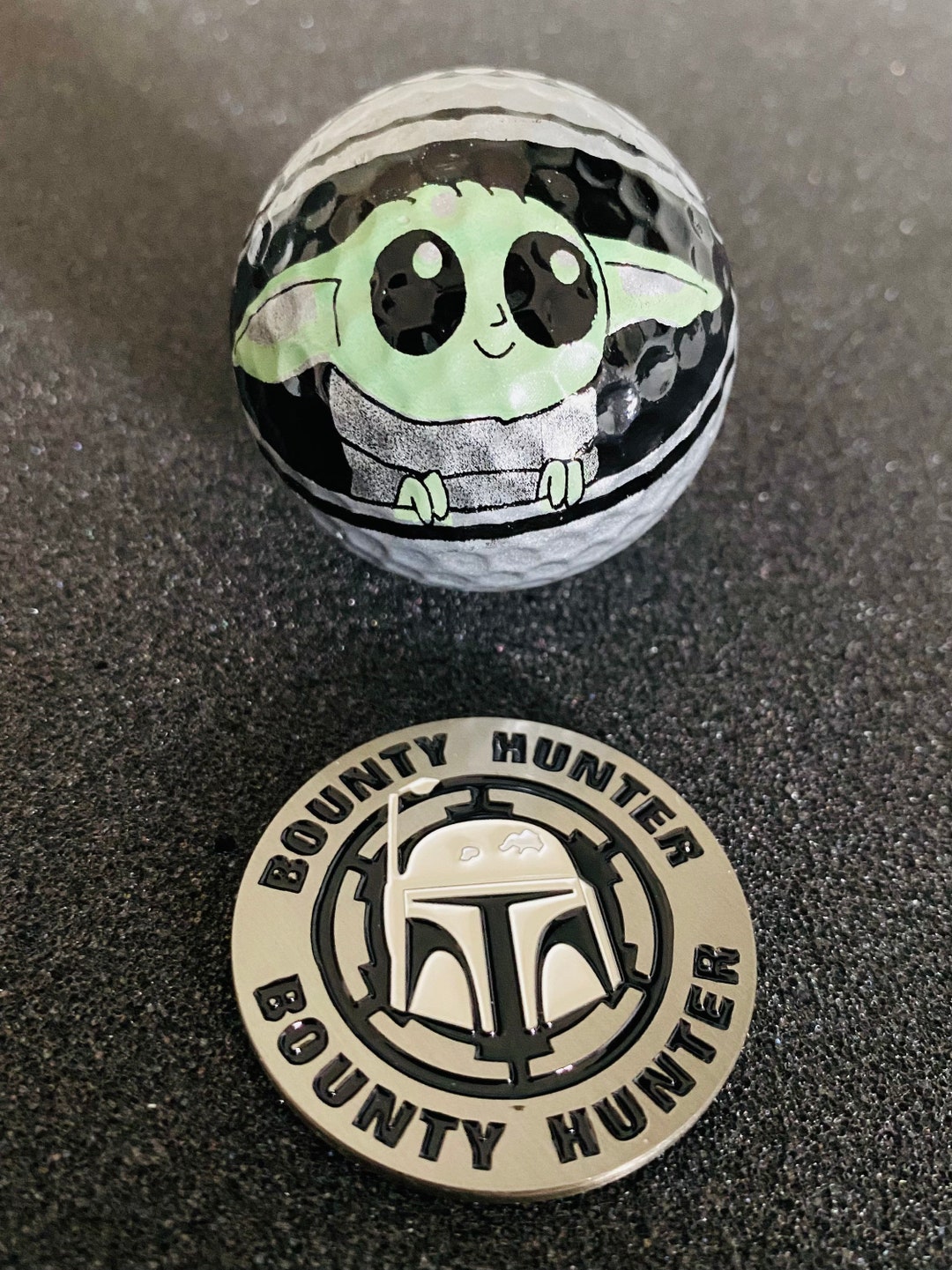 Bounty Hunter Golf Ball Marker Coin & the Child Golf Ball - Etsy