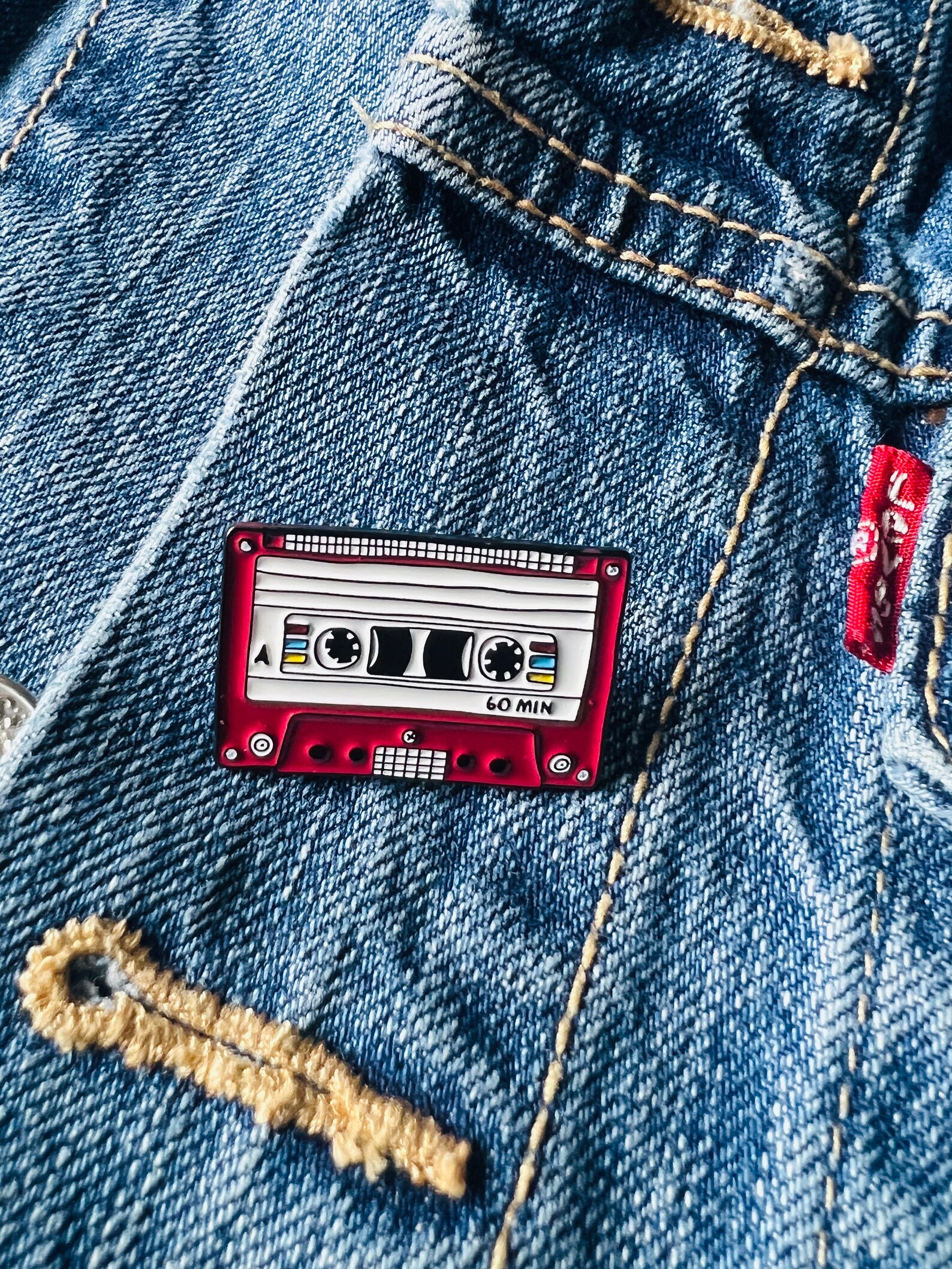 Enamel Pin Cassette Tape Retro Custom Pins for Jackets Backpacks and ...
