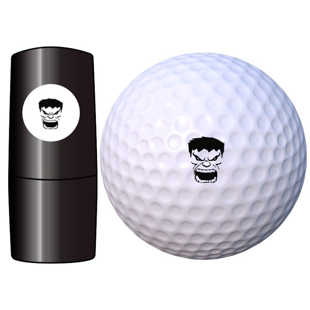 Golfball Stamp Angry Face Design Permanent Ink Waterproof Smash That ...