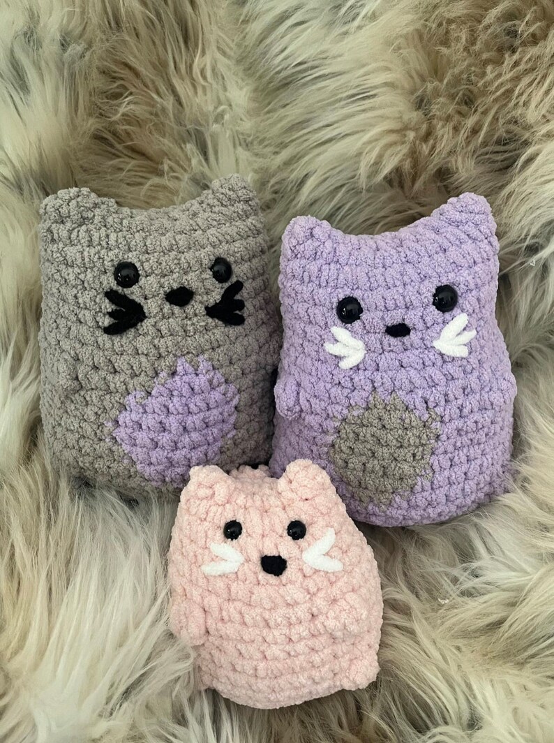 Knifty Cat Plushie Crochet Pattern - Etsy