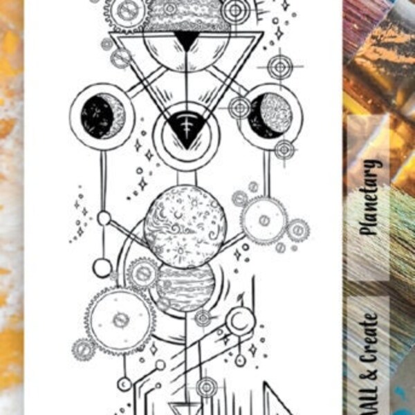 Planet Rubber Stamp - Etsy