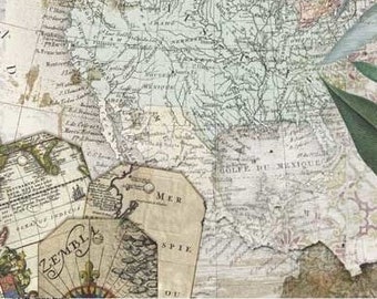 Map Decoupage Paper | Etsy