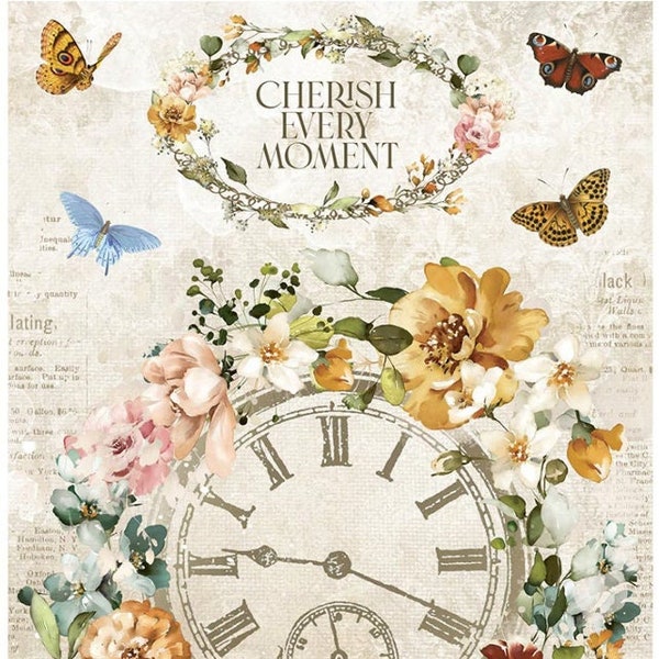 Decoupage Clock - Etsy