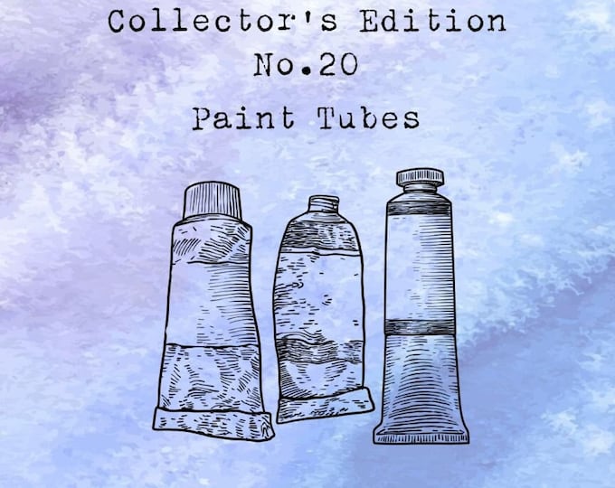 Cardmaking Stamp, Paint Tubes Stamp for Art Journals, Junk Journals and ...
