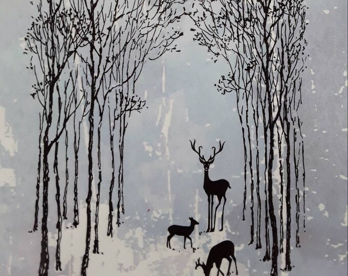 Stag Stamp Indigo Blu Deer Wood Stamp a Mounted Rubber Stamp | Etsy