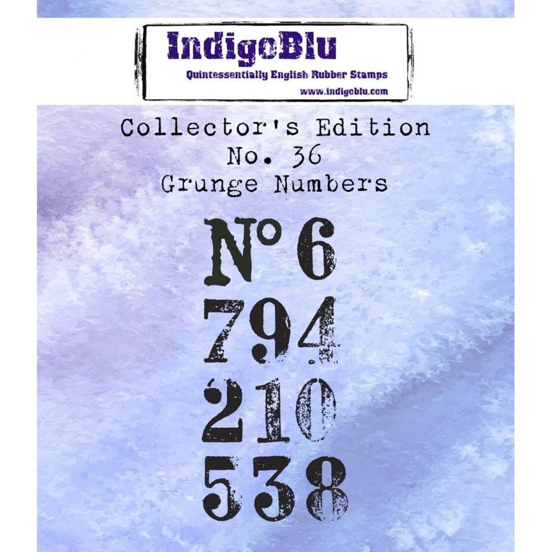 Number Block Rubber Stamp for Cardmaking and Crafts Grunge Numbers Atc ...