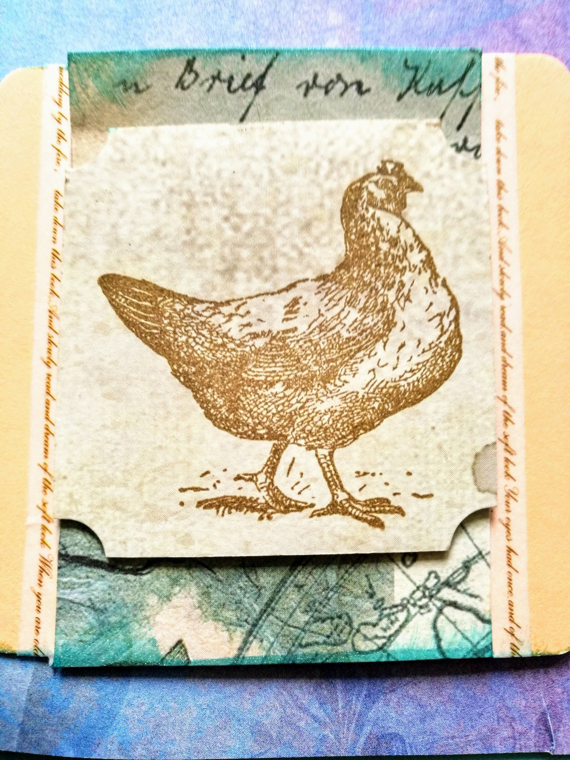 Chicken Stamp a Small Mounted Rubber Hen Stamp - Etsy UK