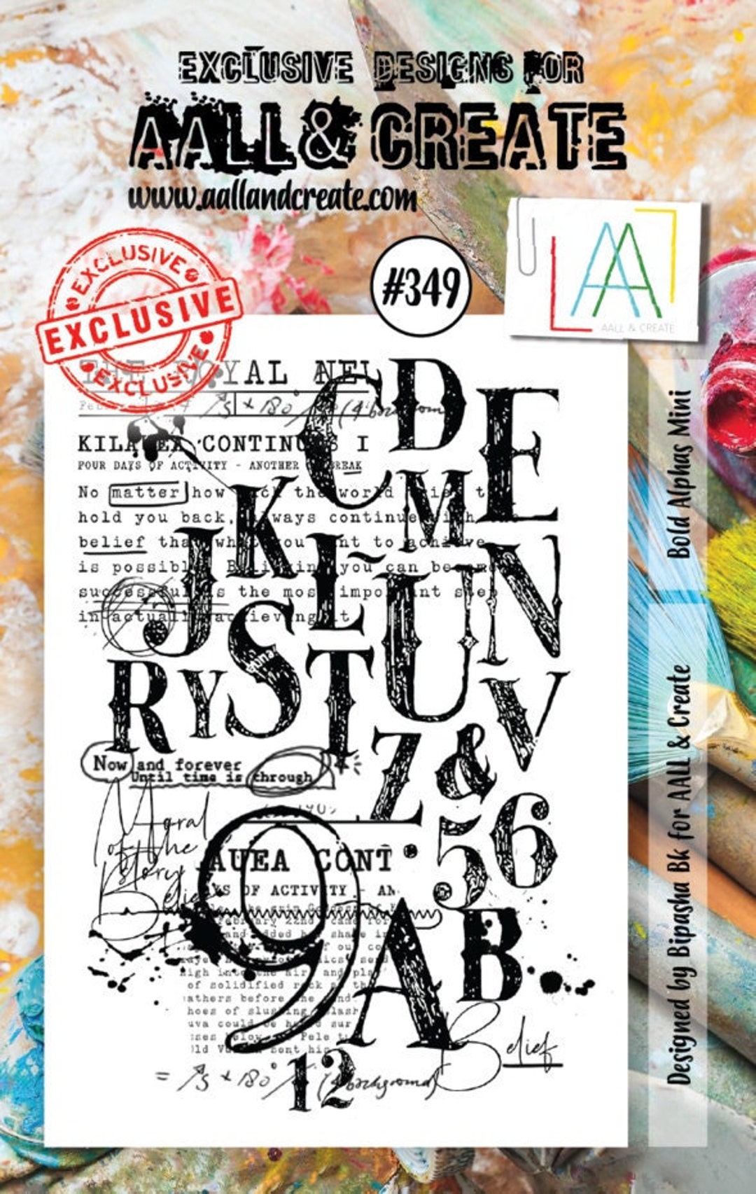 Letters and Numbers Background Stamp Small Clear Stamp for - Etsy