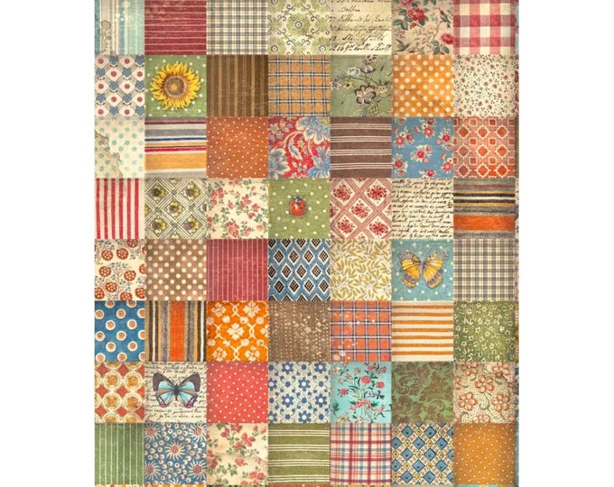 Rice Paper Decoupage Paper by Stamperia Patchwork Quilt for Decoupage ...