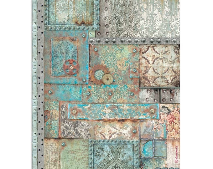 Steampunk Metal Pattern on Rice Paper for Decoupage and Upcycling - Etsy