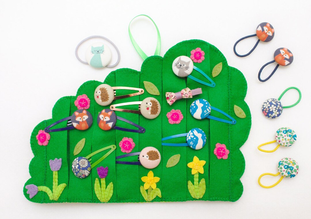 MADE TO ORDER Hedge Row Hair Bobble and Hair Clip Organiser, Snap Clip ...