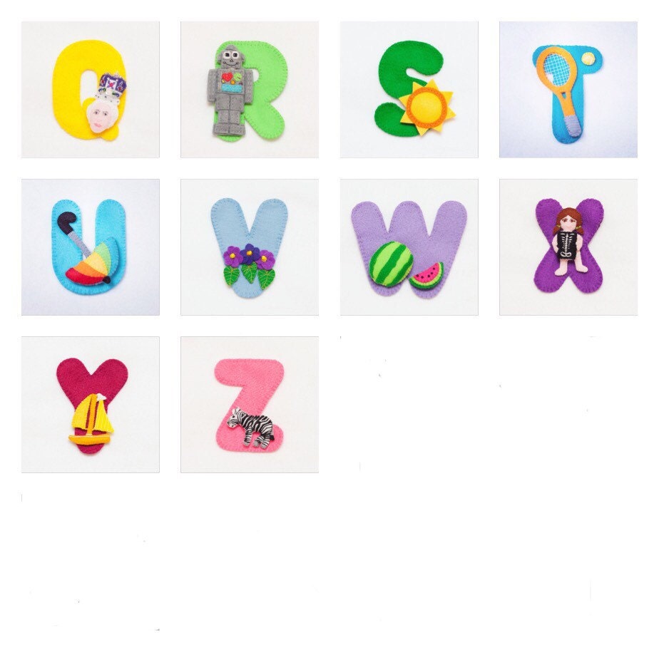 MADE TO ORDER Individual Hand Sewn Felt Letters Featuring a - Etsy