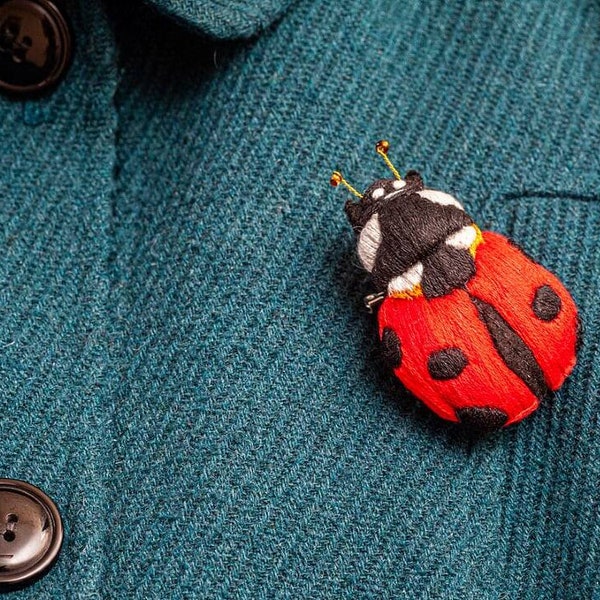 Ladybird Brooch - Etsy