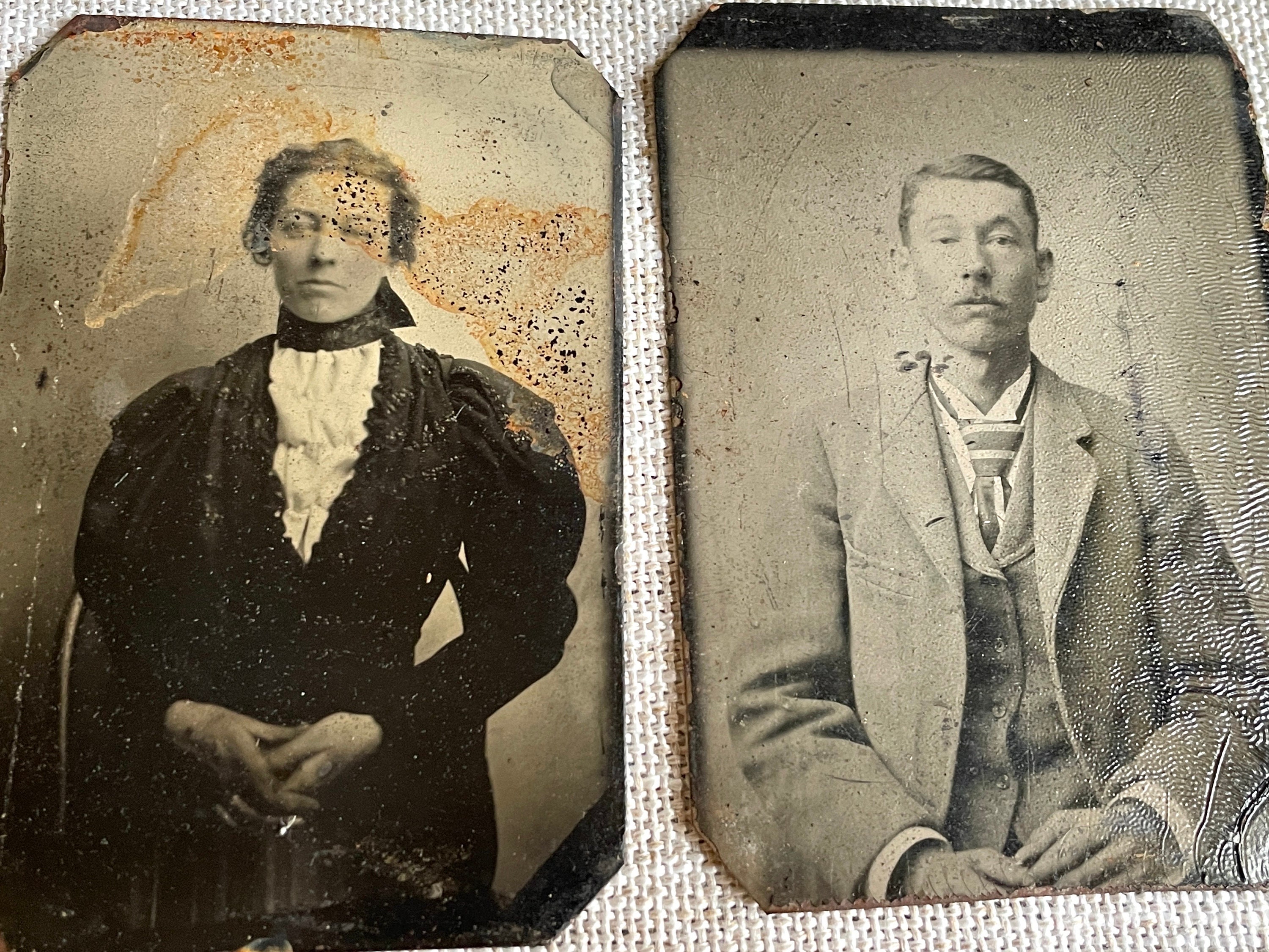 8 Antique 1870s Tintypes Beautiful, Handsome, Young Men and Women ...