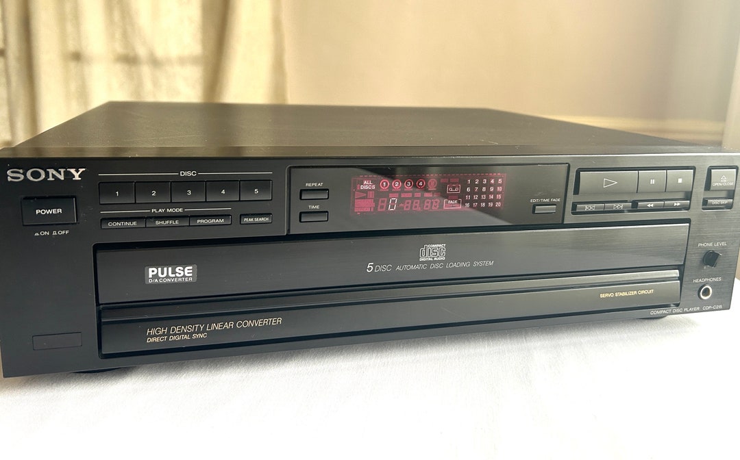 1991 SONY 5-disc CD Player/changer Carousel CDP-C215 Tested Works Well ...