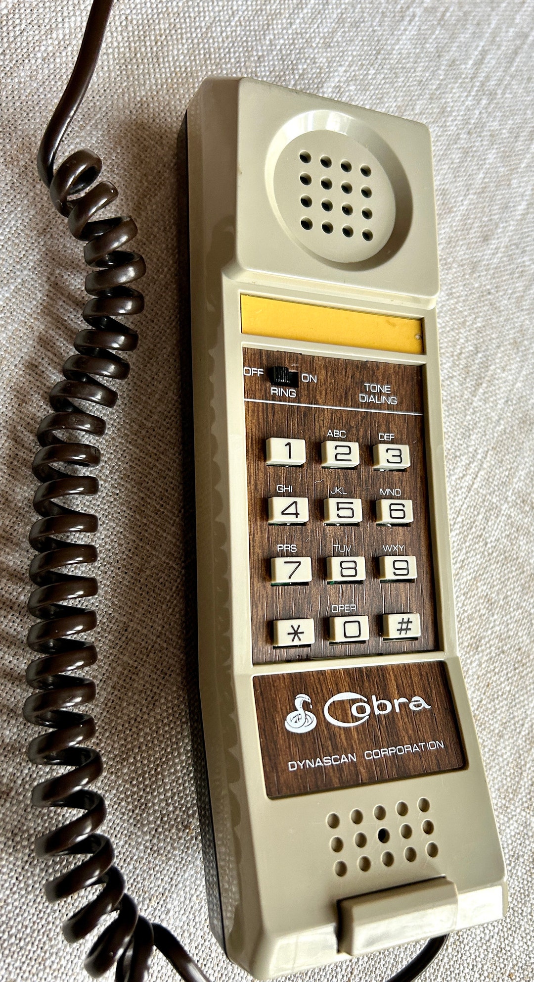 1980s Telephone Vintage Cobra Dynascan Chicago, Woodgrain Finish, Clean ...