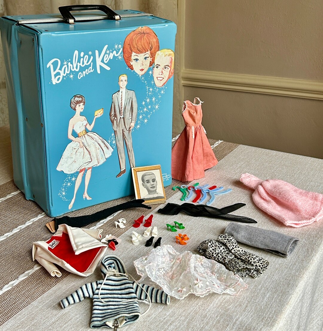 Vintage 1963 0750 Mattel Barbie Ken Doll CASE W Clothes - Etsy