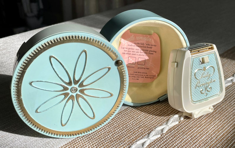 Beautiful 1960s Powder Blue and Gold, Vintage Lady Remington Electric ...