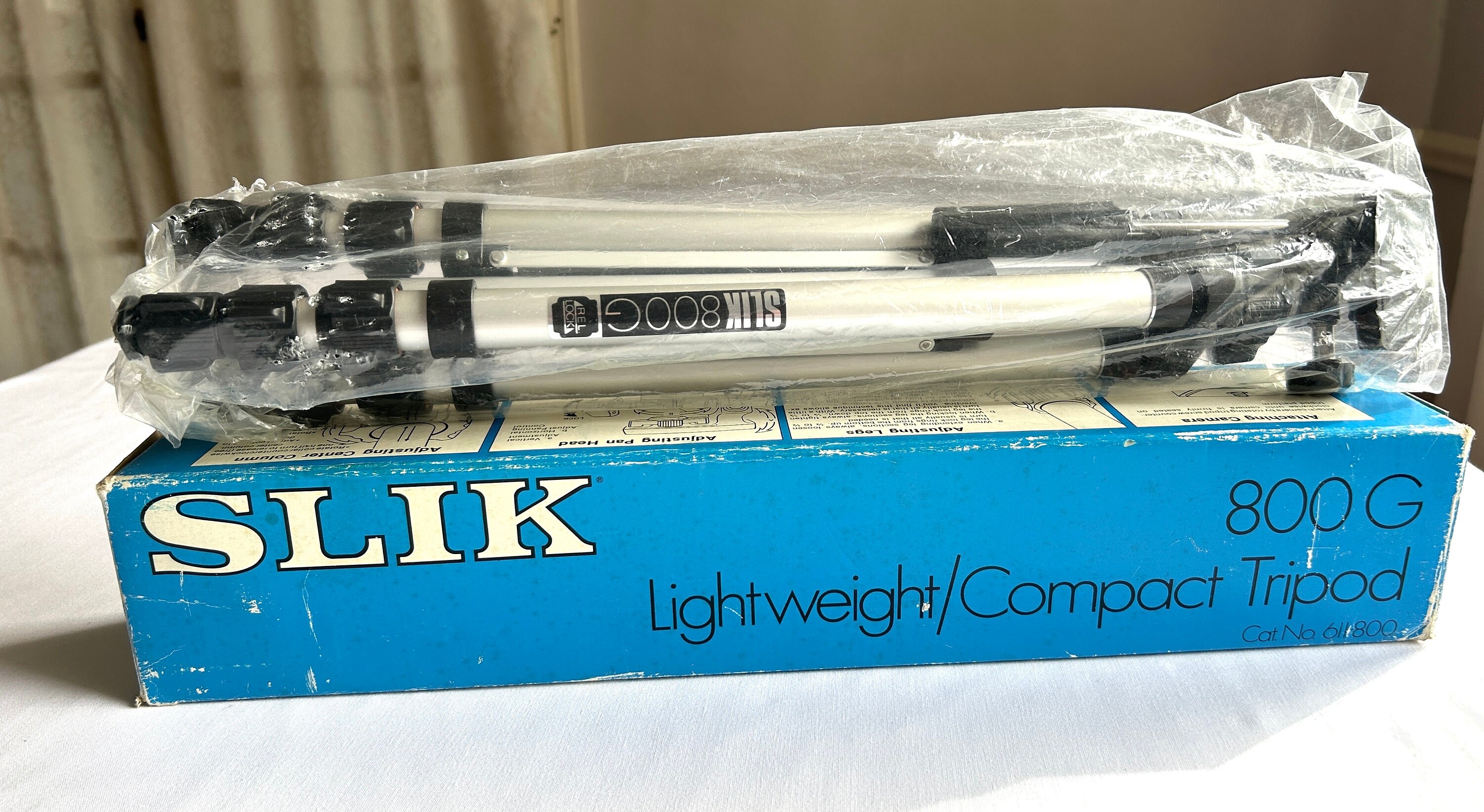 Vintage SLIK 800G Folding Lightweight Aluminum Camera Tripod Stand 611 ...