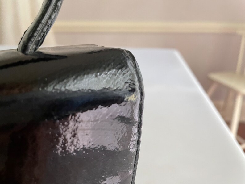 Vintage 1960's Pappagallo Boxy Leather Handbag Purse, Brass Trim ...