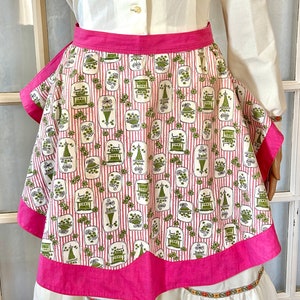 9 Pretty, Hand Sewn, Vintage Aprons, 1960's, Gingham, Sheer Tease ...