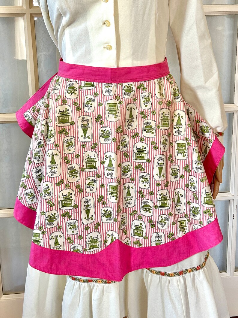 9 Pretty, Hand Sewn, Vintage Aprons, 1960's, Gingham, Sheer Tease ...